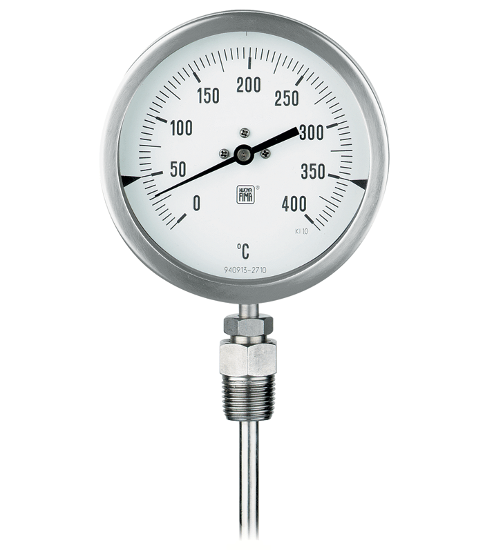 Bimetallic thermometers - temperature gauges TB8 DN100-125-150 - ETI s.r.l.